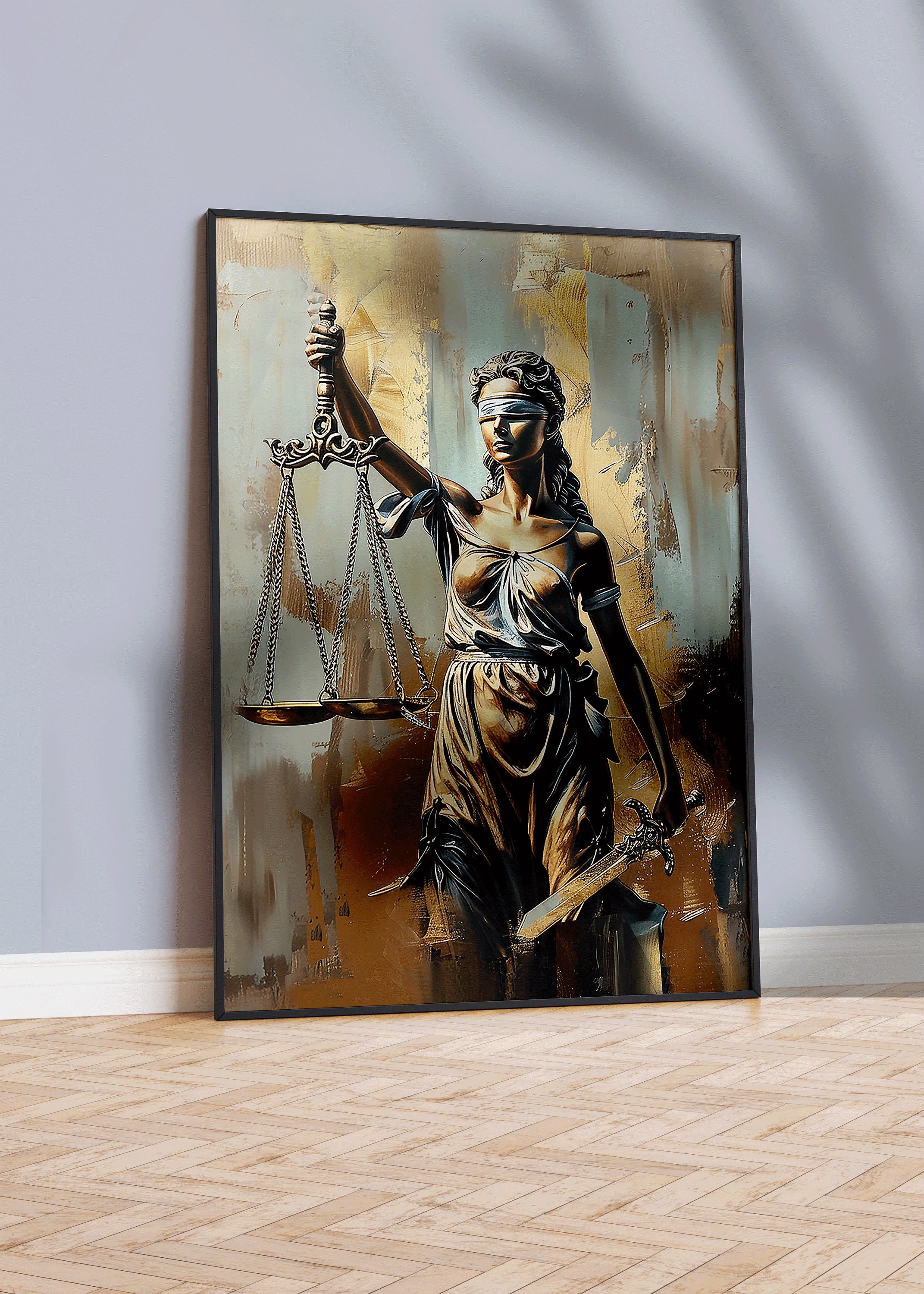 Lawyer Art, Lady of Justice Art, Lady of Justice Print, Lawyer Office ...