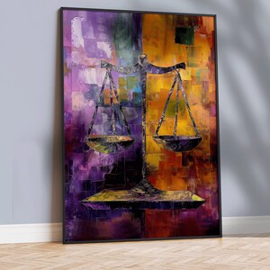 Scales of Justice Poster, Scales of Justice Print, Lawyer Art, Lawyer ...