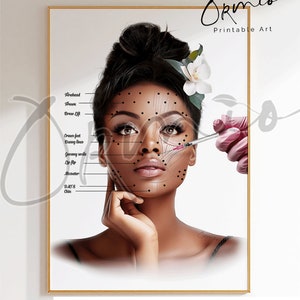 Botox Injection Points Art Print: Med Spa Decor (digital Download) - Etsy