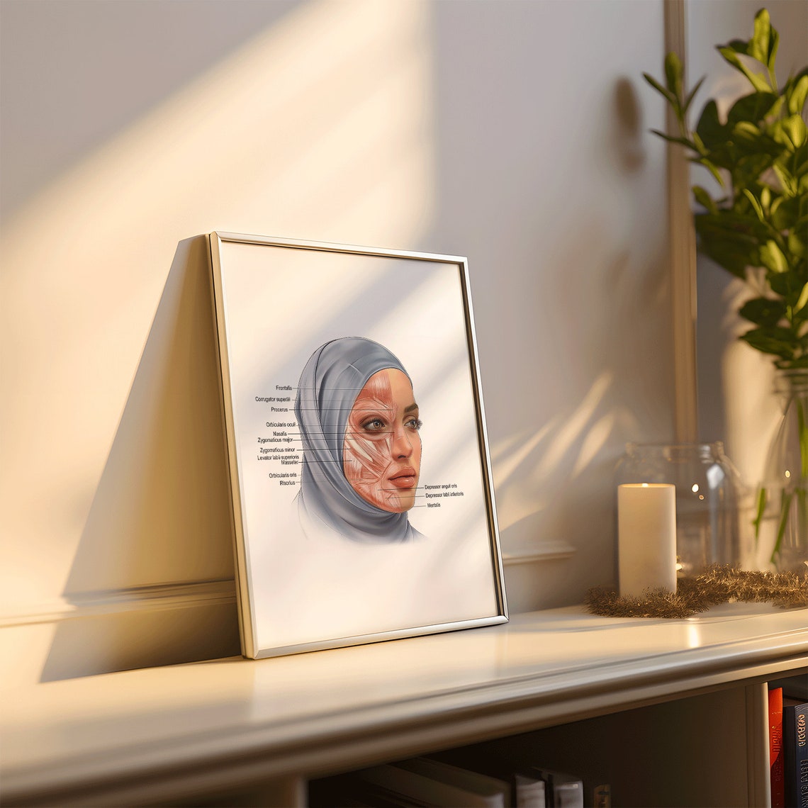 Facial Muscles Art, Botox Filler Injector Art, Facial Anatomy Art ...