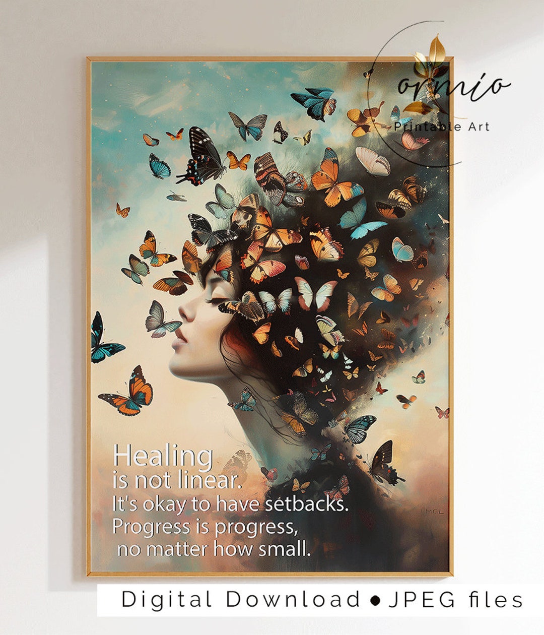 Healing is Not Linear Art, Psychology Poster, Psychologist Art, Therapy ...