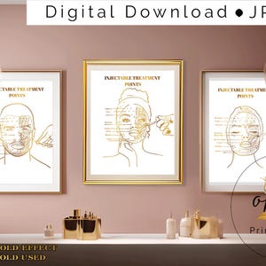 Injectable Treatment Points Poster Set | Botox Injection Sites for ...