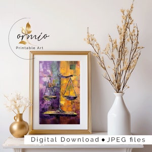 Scales of Justice Poster, Scales of Justice Print, Lawyer Art, Lawyer ...