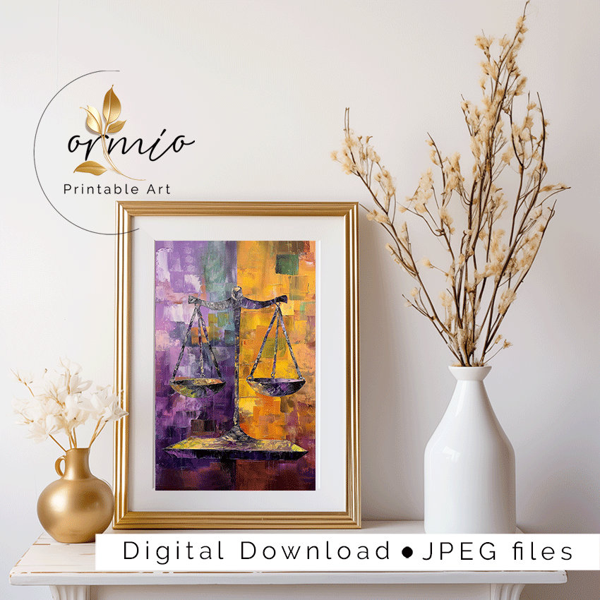 Scales of Justice Poster, Scales of Justice Print, Lawyer Art, Lawyer ...