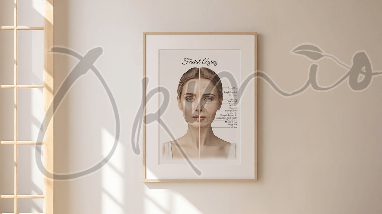 Facial Aging Poster, Skin Aging Art, Esthetician Decor, Med Spa Art ...