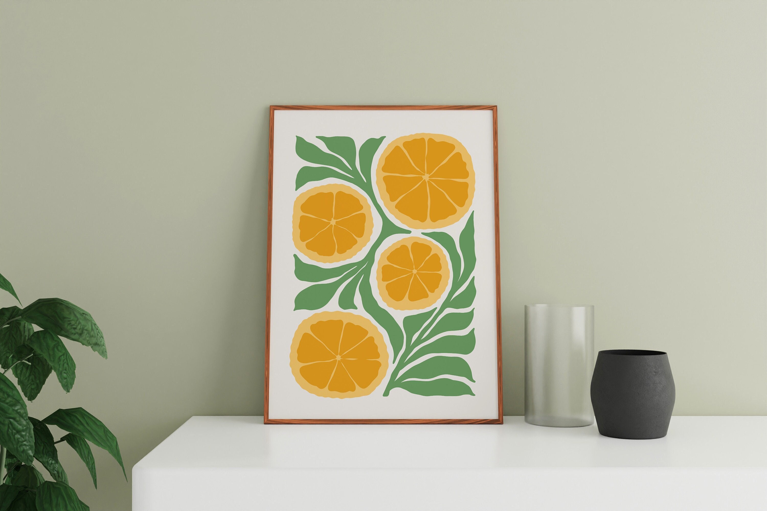Vibrant Lemon Print for Kitchen Wall Decor, Citrus Freshness Art Print ...