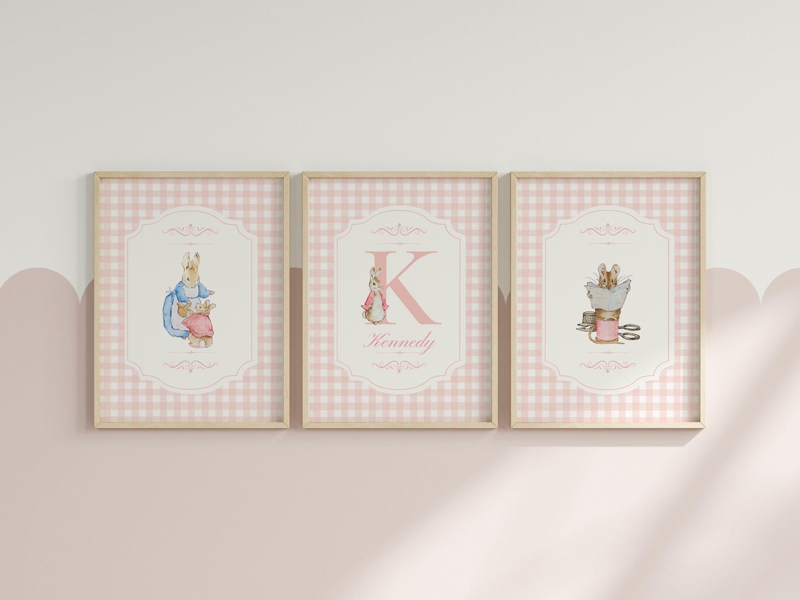 Pink Grandmillenial Nursery Baby Girl Nursery Wall Art Decorating Pink ...