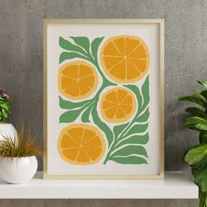 Vibrant Lemon Print for Kitchen Wall Decor, Citrus Freshness Art Print ...