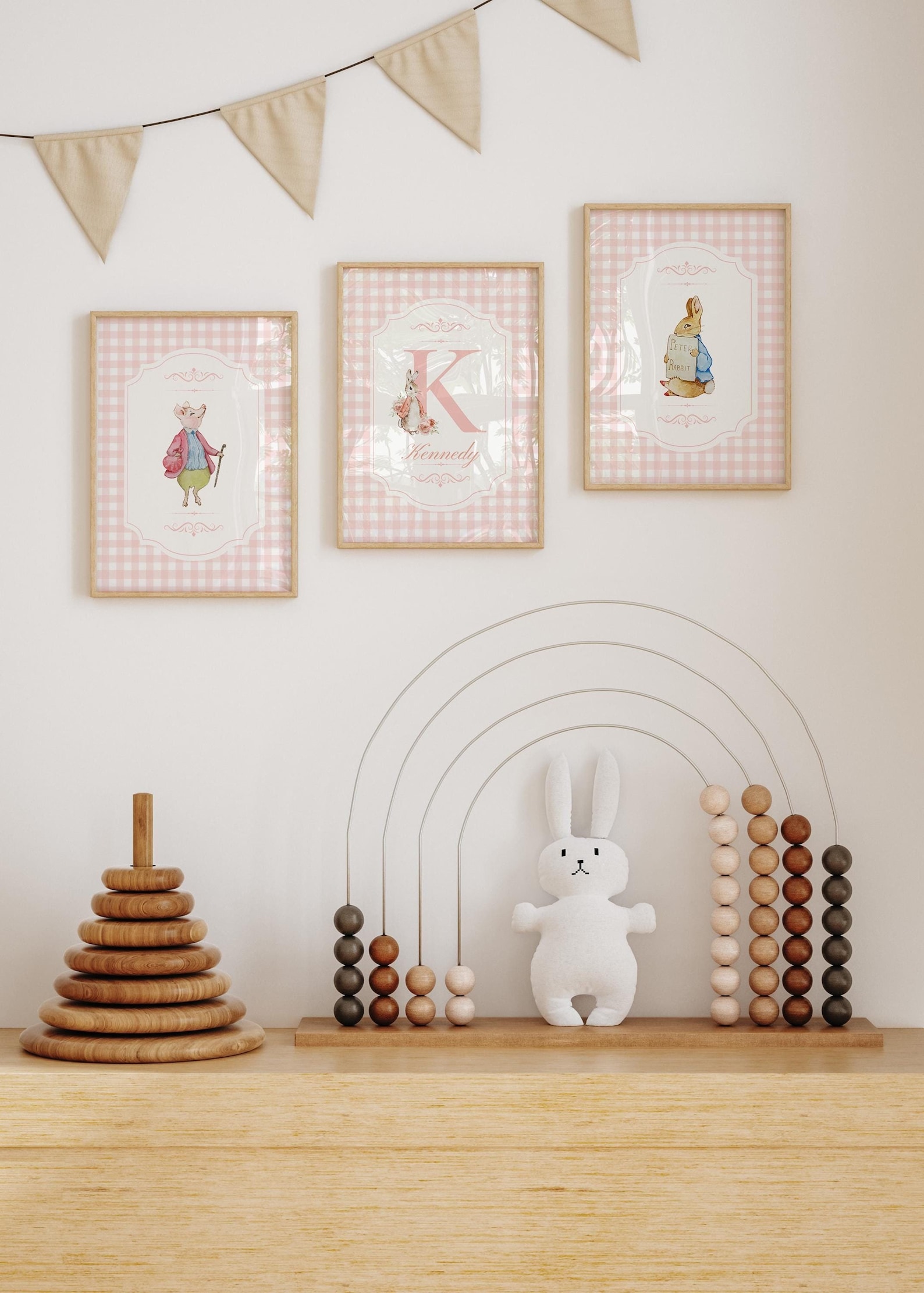 Pink Grandmillenial Nursery Baby Girl Nursery Wall Art Decorating Pink ...