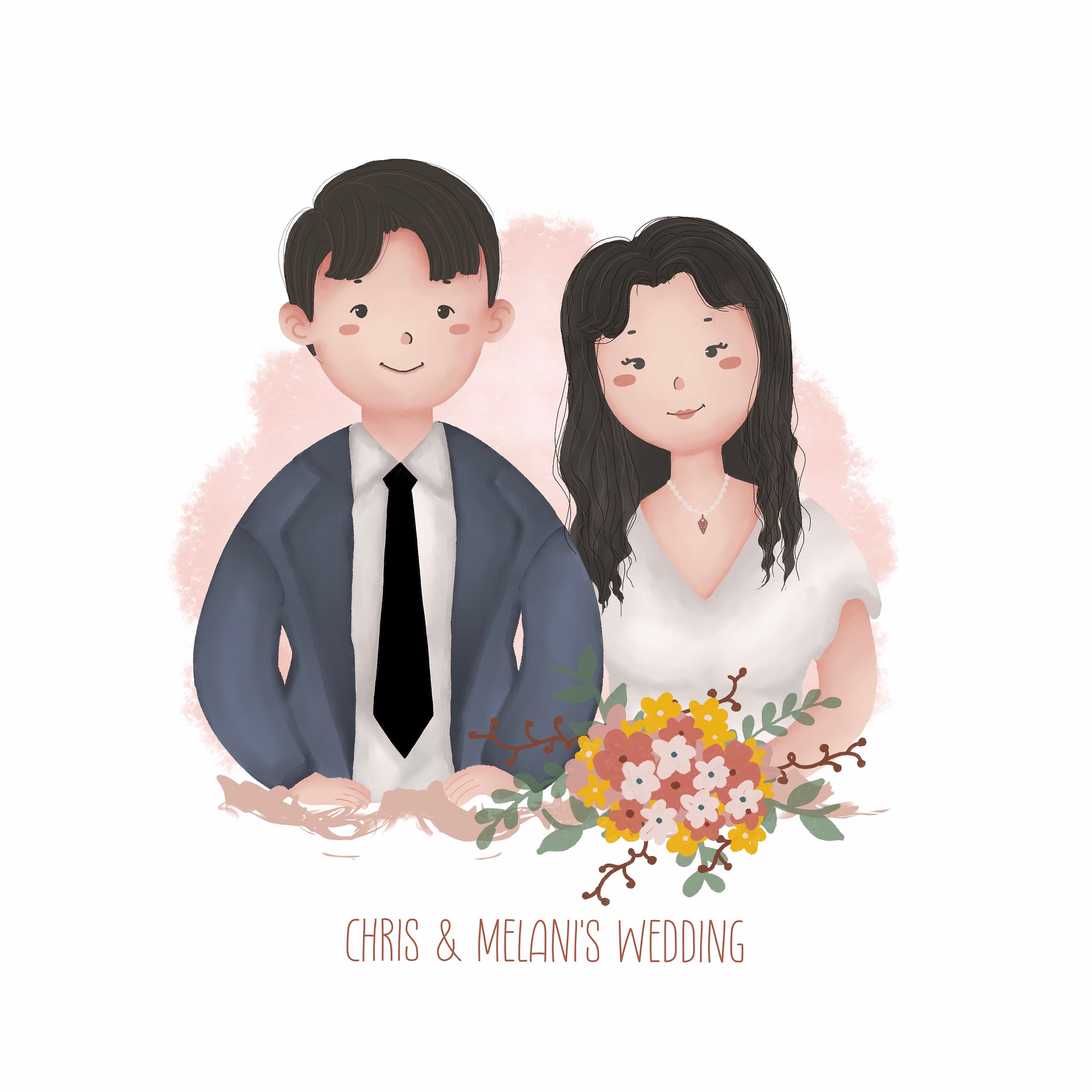 Graduation Portrait, Family Illustration, Gift for Mom, Gifts, Digital ...