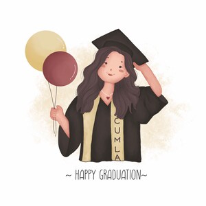 Graduation Portrait, Family Illustration, Gift for Mom, Gifts, Digital ...