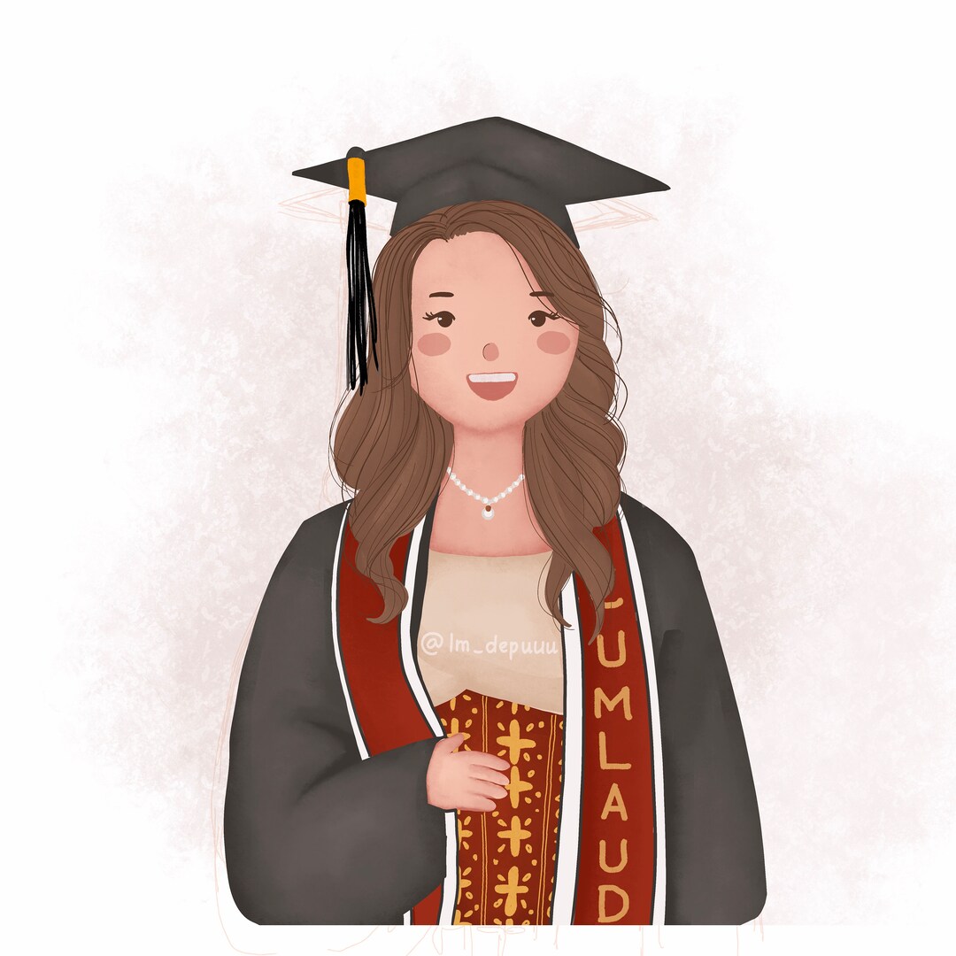 Graduation Portrait, Family Illustration, Gift for Mom, Gifts, Digital ...