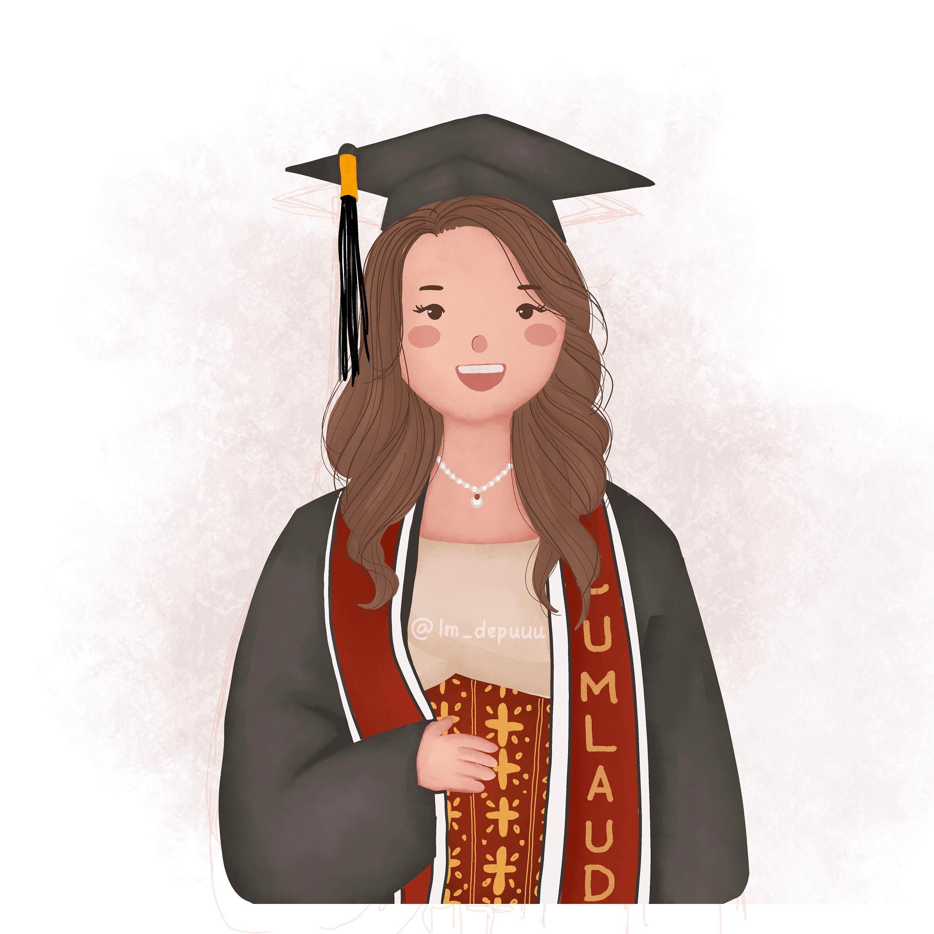 Graduation Portrait, Family Illustration, Gift for Mom, Gifts, Digital ...