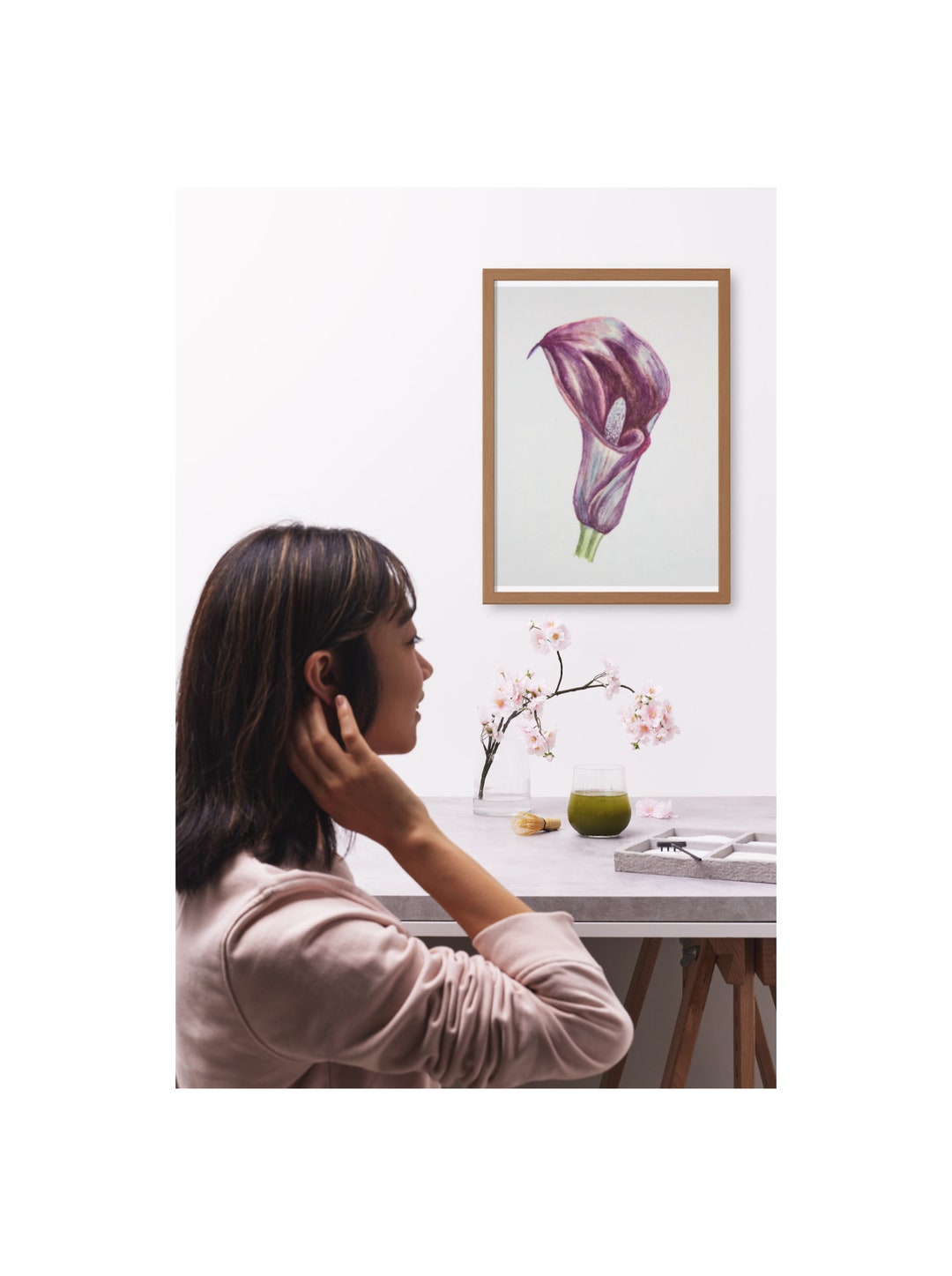 Wall Art Calla Flower SVG | Instant Download Digital SVG | Watercolor ...