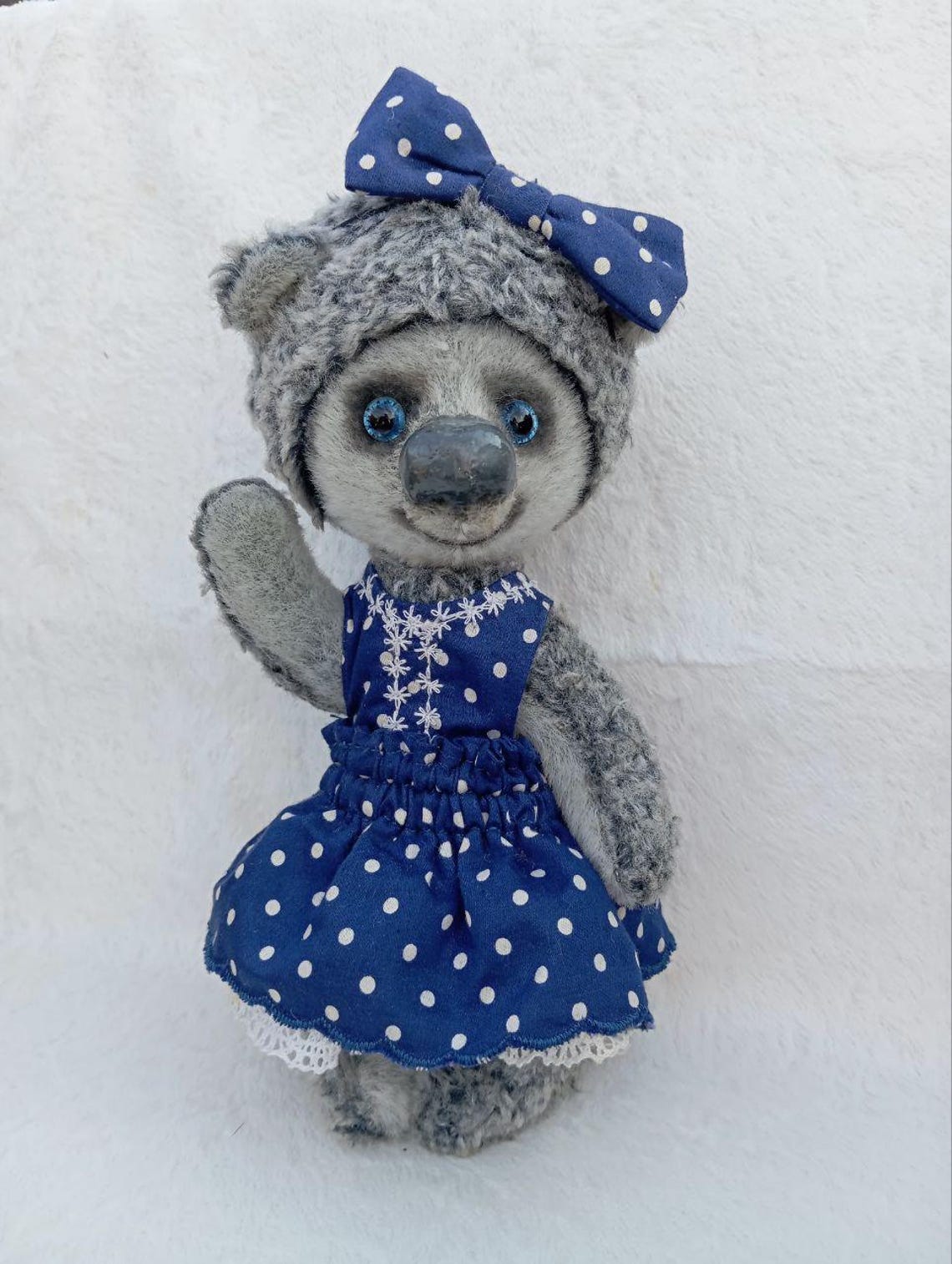 Handmade Teddy Bear Molly - Collectible Miniature Bear Doll - Etsy