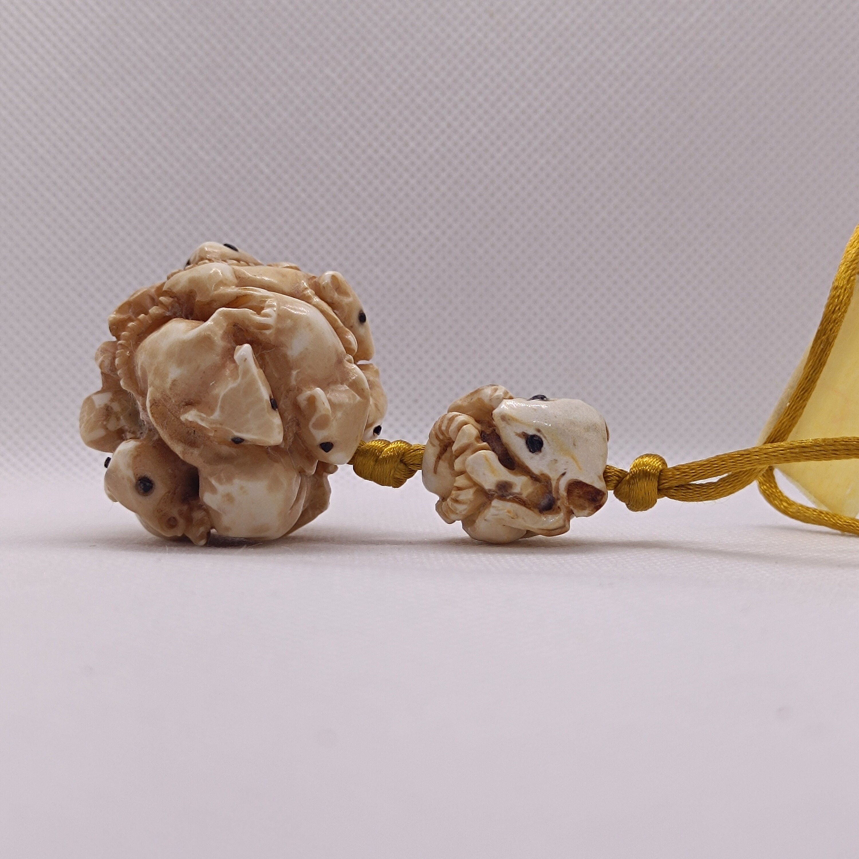Rat/mouse King Ojime, Carved Shed Moose Antler, Japanese Netsuke ...