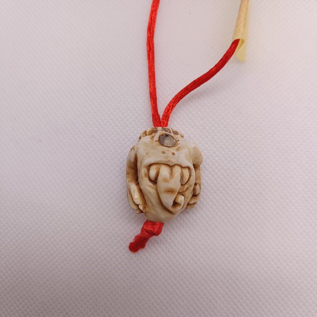 Yokai Ojime Bead Keychain, Yokai Netsuke, Carved Shed Moose Antler ...