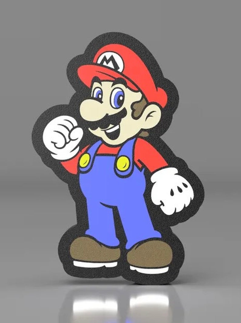 Mario Light Box, Anime Light Box, Remote Controlled Light Box Game Room ...