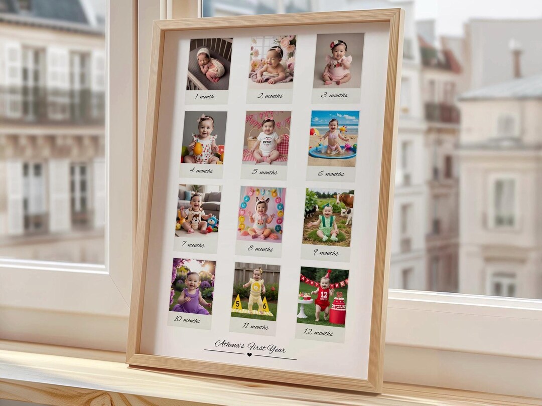 Personalised Baby's First Year Photo Collage - Etsy