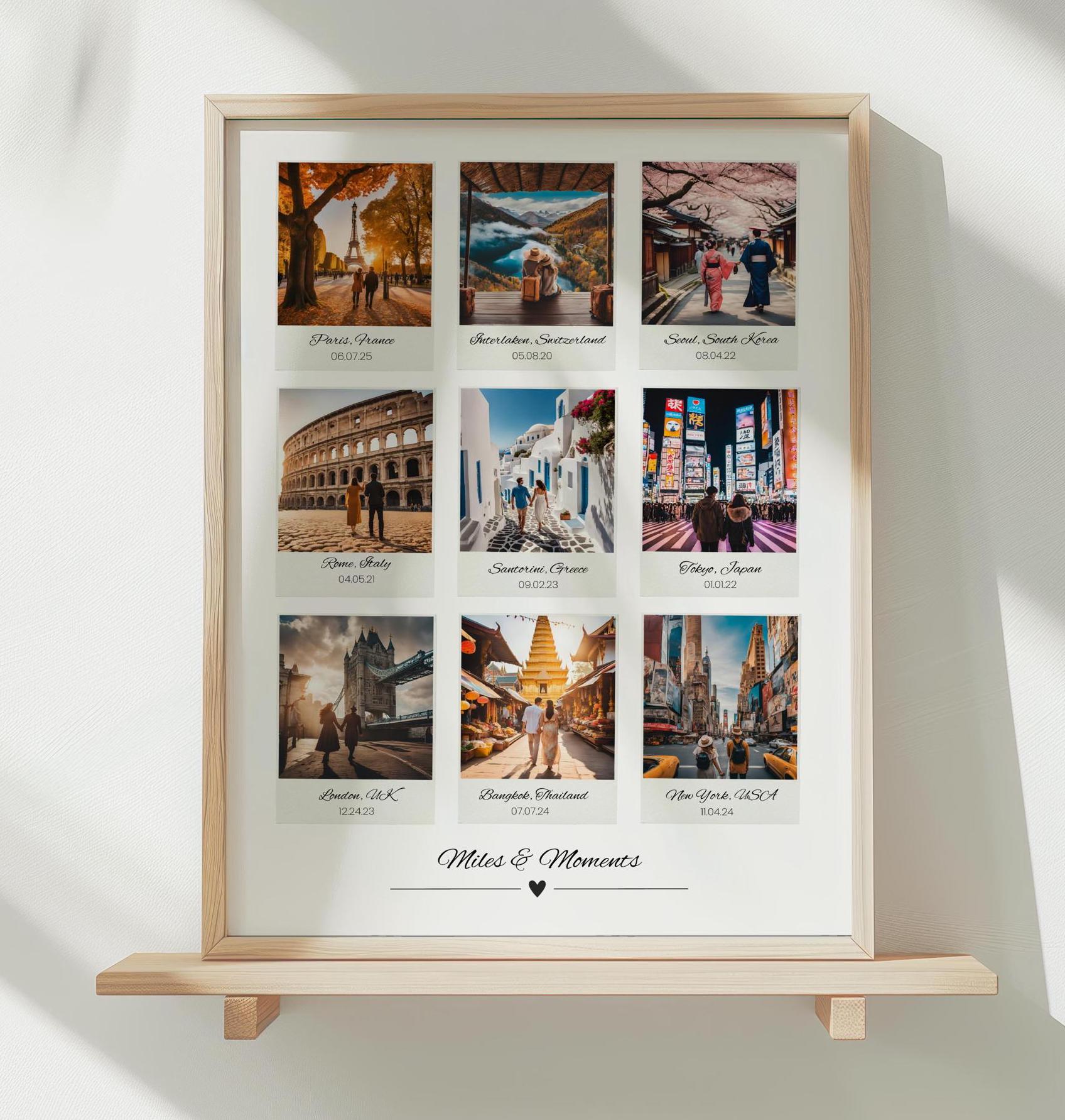 Personalized Travel Photo Collage Print: Vacation Memory Gift (digital ...