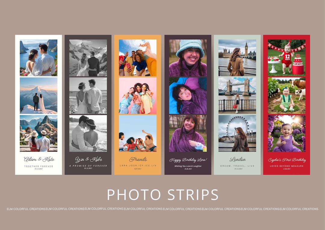Custom Photo Strips: Personalized Photo Booth Style Prints - Etsy