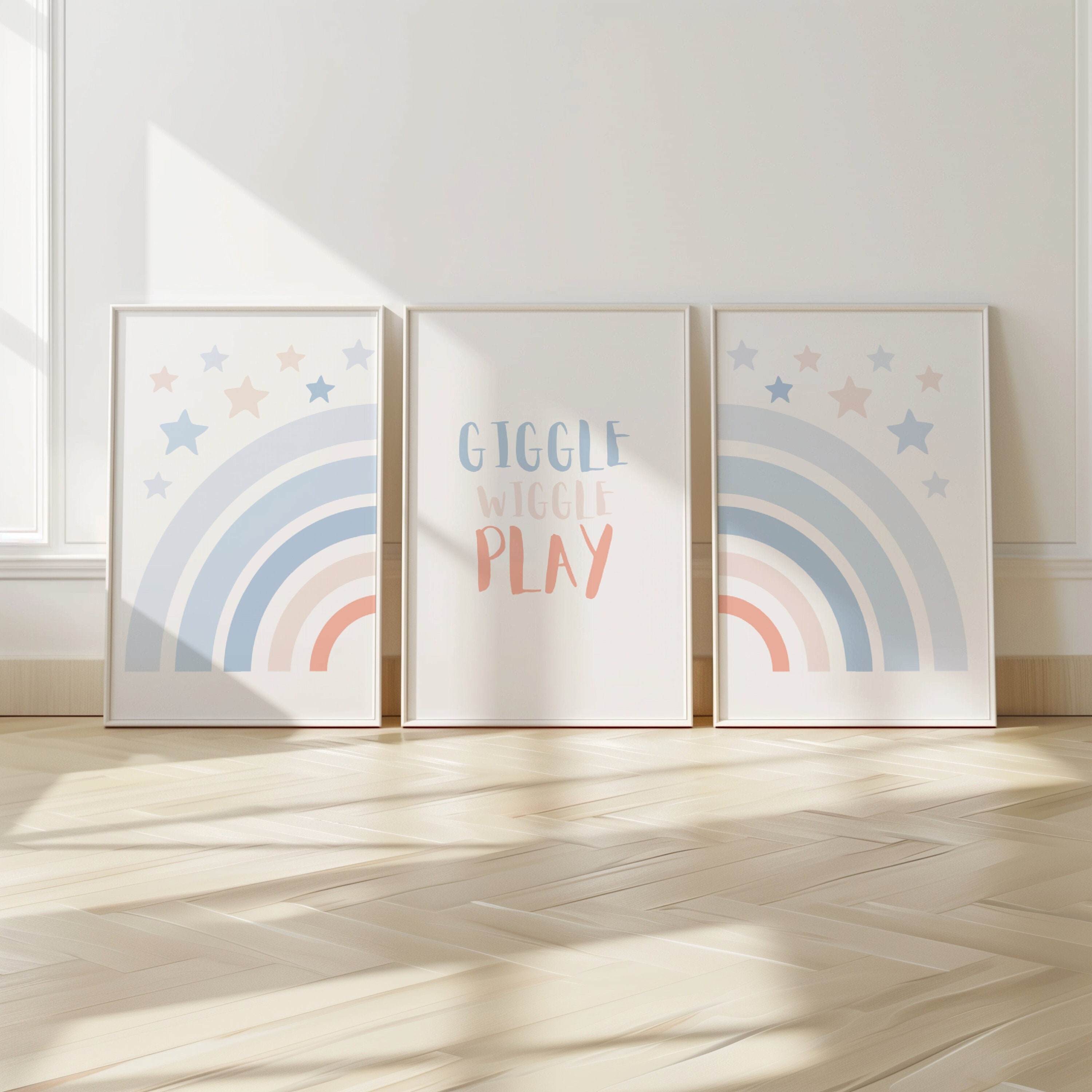 Nursery Wall Arts, Gifts for Baby,nursery Rainbow Print, Kids Playroom ...