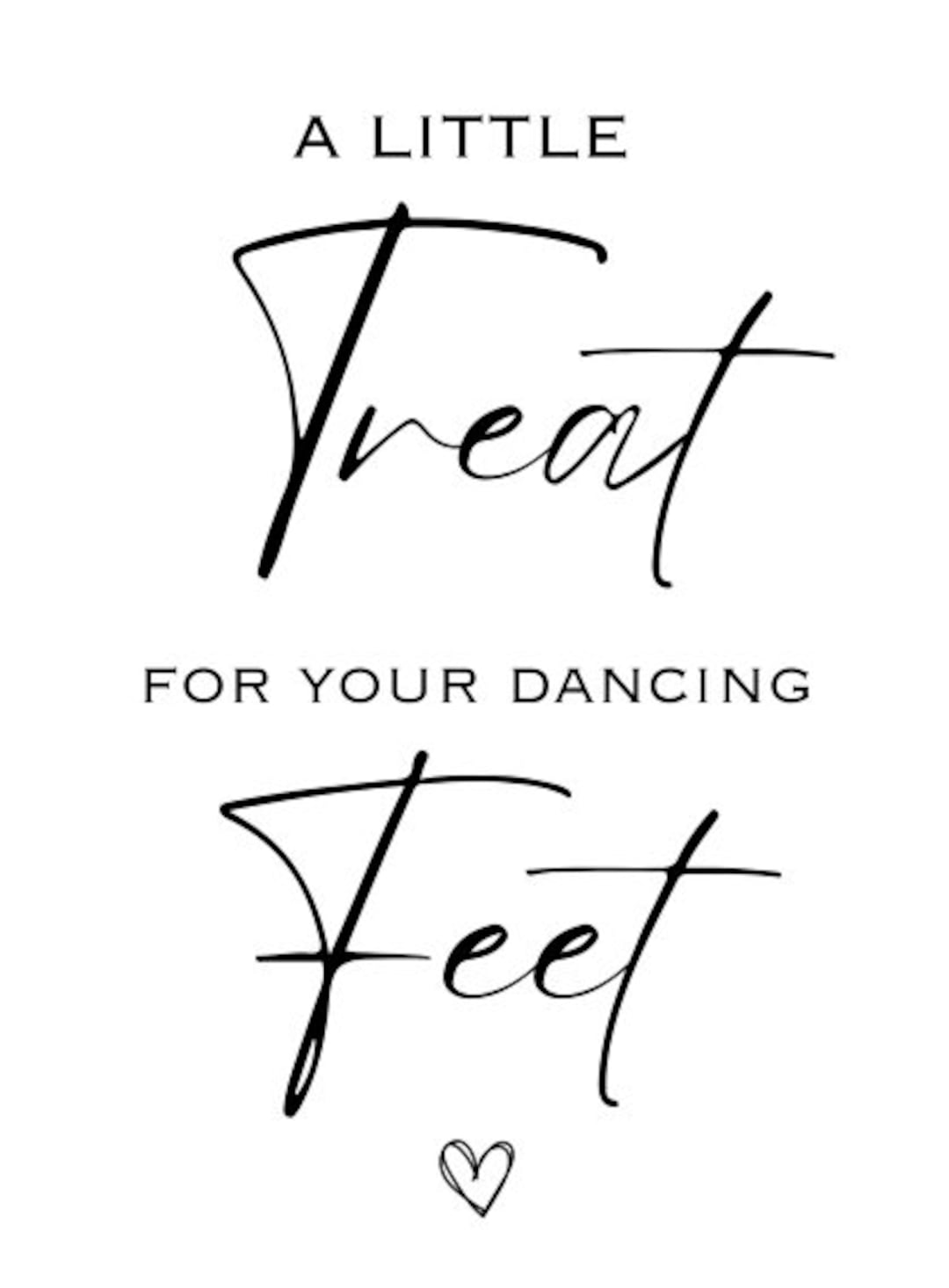 A Little Treat for Your Dancing Feet Wedding Sign Instant Downloadable ...