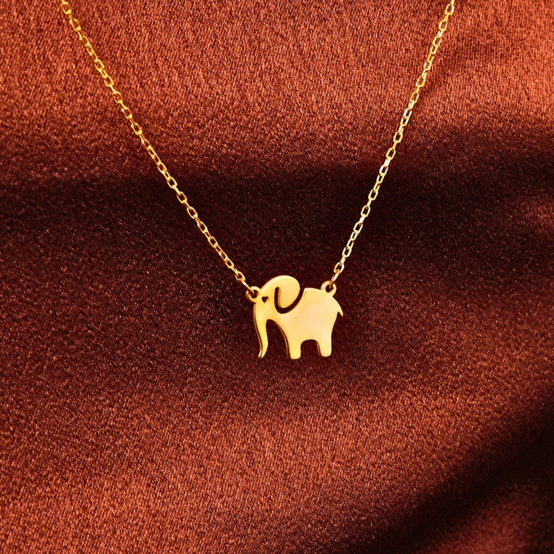 Gold Elephant Charm - Etsy