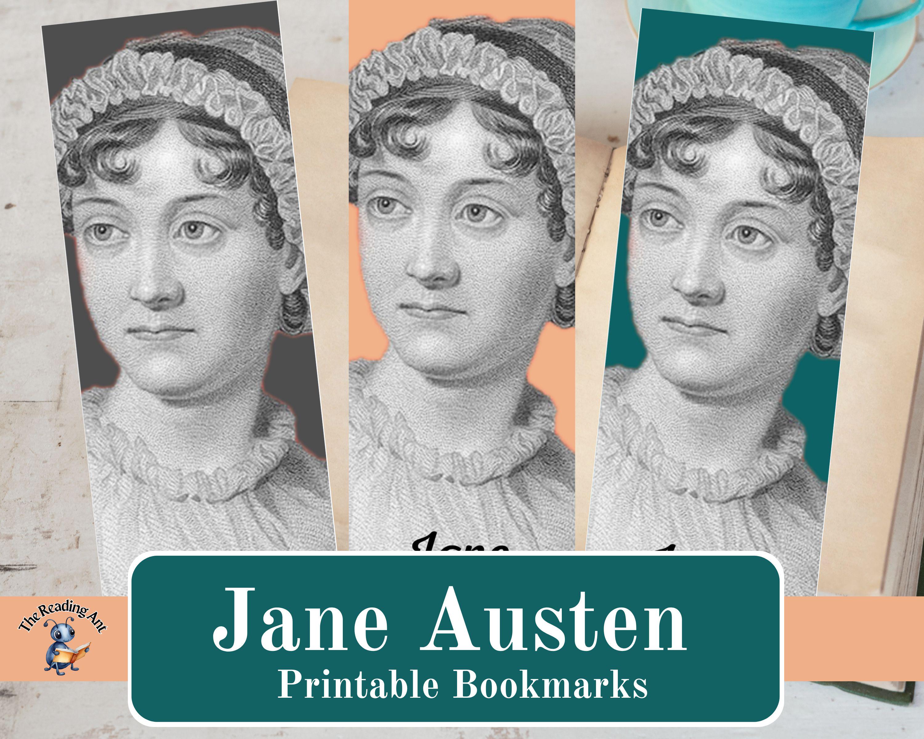 Jane Austen Printable Bookmark, Period Drama, PDF - Etsy