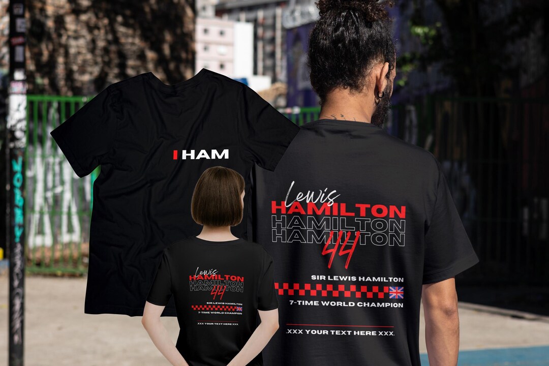 Lewis Hamilton - T Shirt - Ferrari - Formula 1 - Unisex + Personalized ...