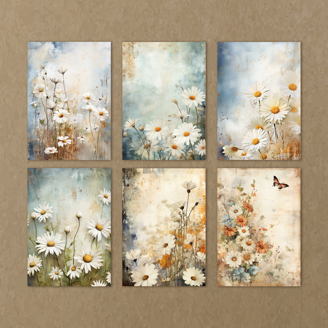 Daisy Flower Junk Journal Kit Bundle, Daisy Ephemera, Floral Junk ...