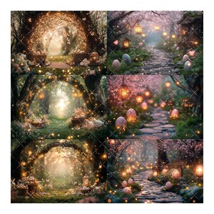 Enchanted Easter Forest Digital Backdrop | Magical Spring Scene With ...