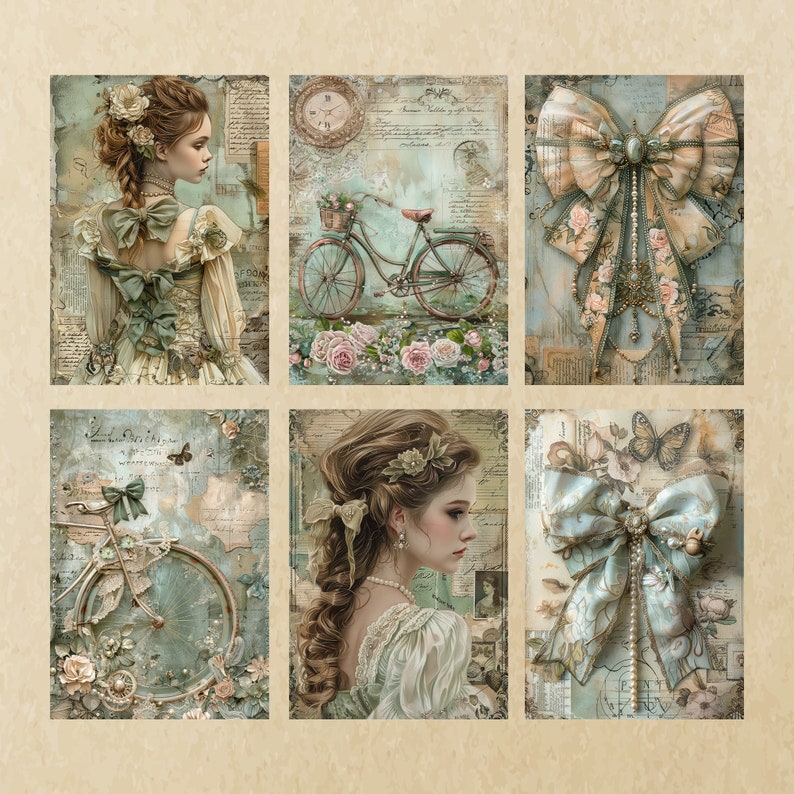 Victorian Vintage Junk Journal Kit Bundle Scrapbooking, Printable Pages ...