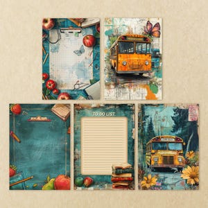 Back to School Junk Journal Kit: Scrapbook Ephemera, Tags (PDF) - Etsy