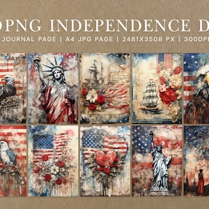 Independence Day Junk Journaling 40 Page, Vintage Scrapbook America ...