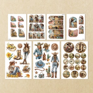 Western Cowgirl Junk Journal Kit: Vintage Scrapbook Ephemera - Etsy