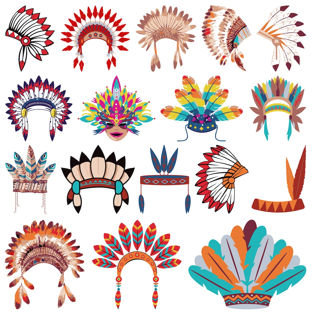 Headdress Svg, Headdress Monogram, Headdress Eps, Headdress Png ...