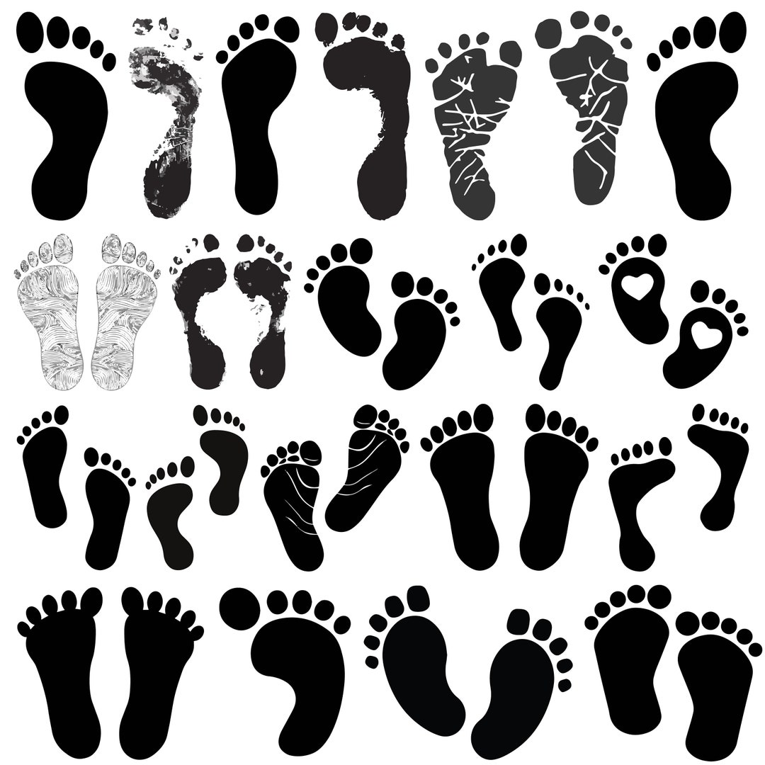 Footprint SVG, Foot Print Svg, Footprint Clipart, Shoe Print Svg, Shoe ...