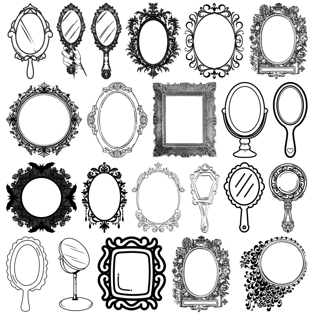 Gothic Mirror SVG, Gothic Mirror Shilloute, Gothic Mirror Png, Gothic ...