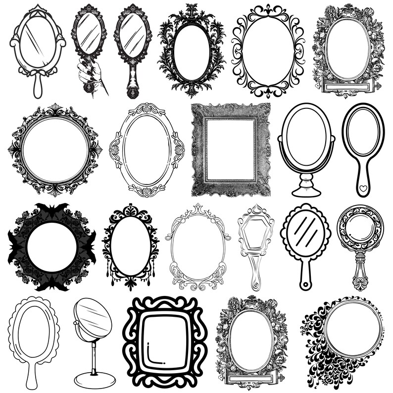 Gothic Mirror SVG, Gothic Mirror Shilloute, Gothic Mirror Png, Gothic ...