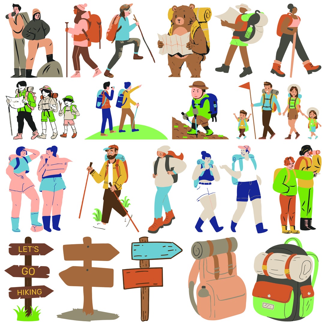 Hiking Svg Hiking Png Bundle Hiking Clipart Hiking Svg Cut Files