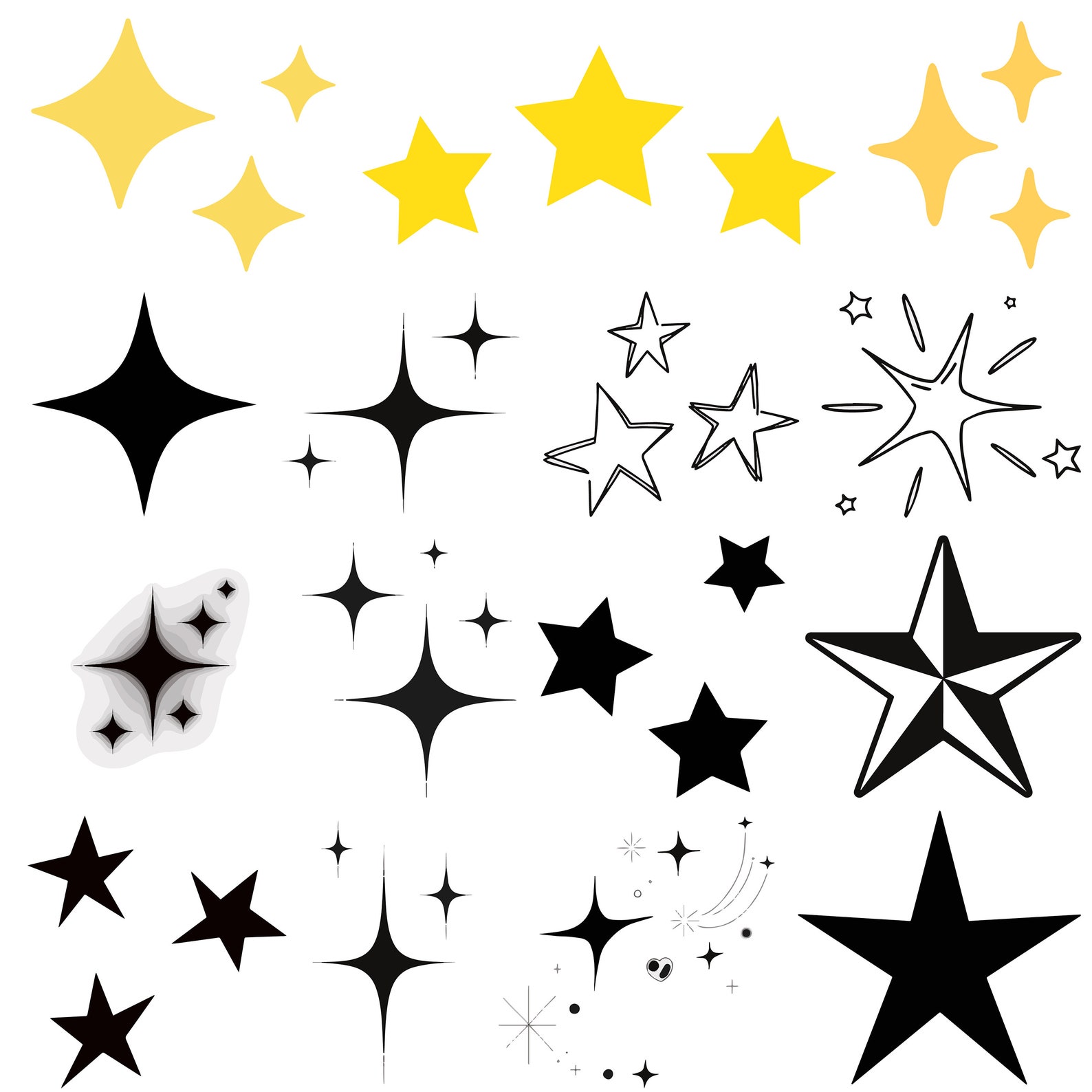 Star Svg, Sparkle Star Svg, Star Png, Sparkle Star Svg Bundle, Star ...