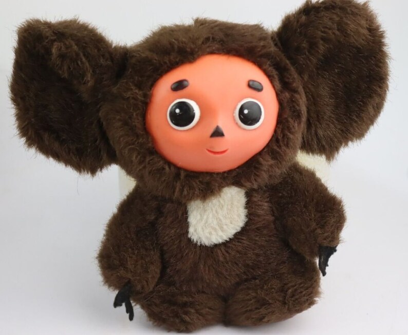 Cheburashka Vintage Soviet Plush Toy Figure Doll Cartoon Character 20 ...
