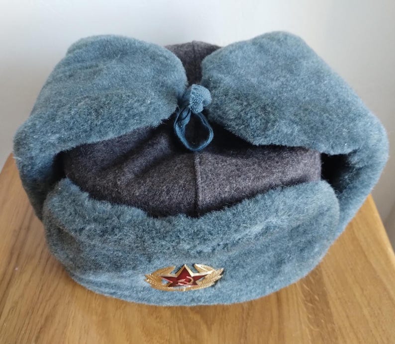Soviet Ushanka Hat Size 56 – USSR Military Winter Fur Cap With Red Star ...