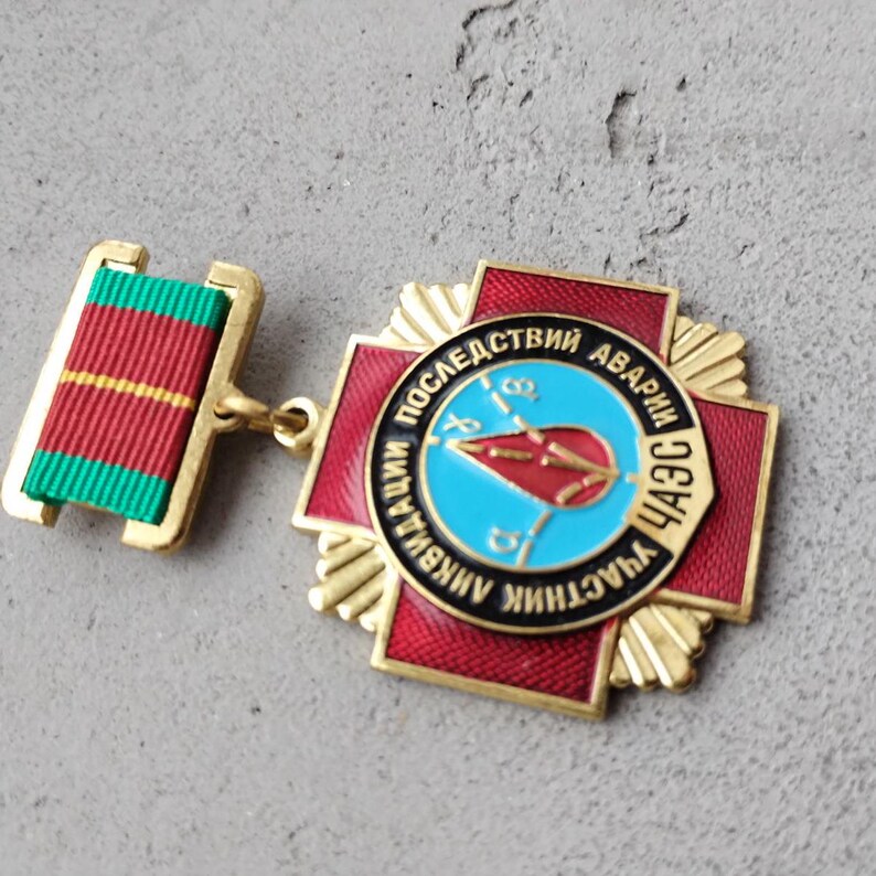 Chernobyl Original Soviet Ukrainian Medal USSR Metal Badge Awards ...