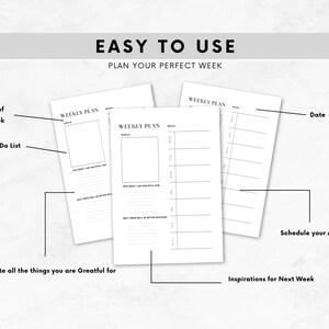 Weekly Goal Planner Printable | Time Management Calender | Weekly ...