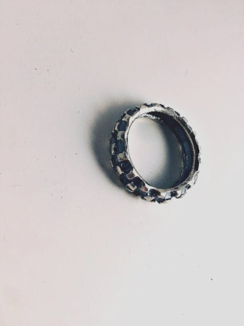 CROSS TIRE Cross Tire Ring Handmade in 925 Silver Motocross Motorcycle ...