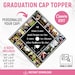 Custom Photo Graduation Cap Topper, Graduation Decoration, Class of ...