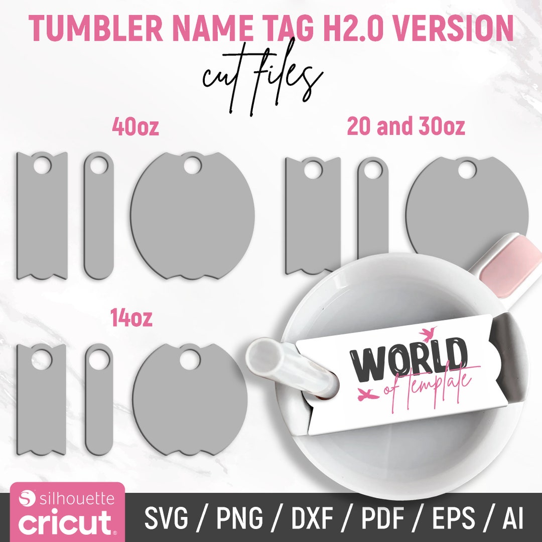 Tumbler Tag Name Svg, 40oz 30oz 20oz 14oz Tumbler Tag Name, Tumbler ...