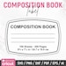 Composition Book Label Svg, Composition Notebook Labels, Composition ...